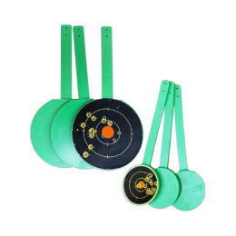 A set of self-healing hanging targets THROOM with reactive targets ...