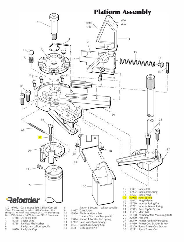 Dillon XL650 / SL900 Parts Index Pawl Spring - RELOADER