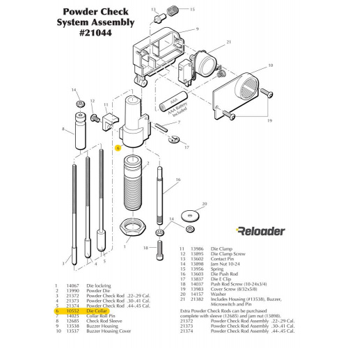 Dillon Powder Check System Parts Die Collar - RELOADER